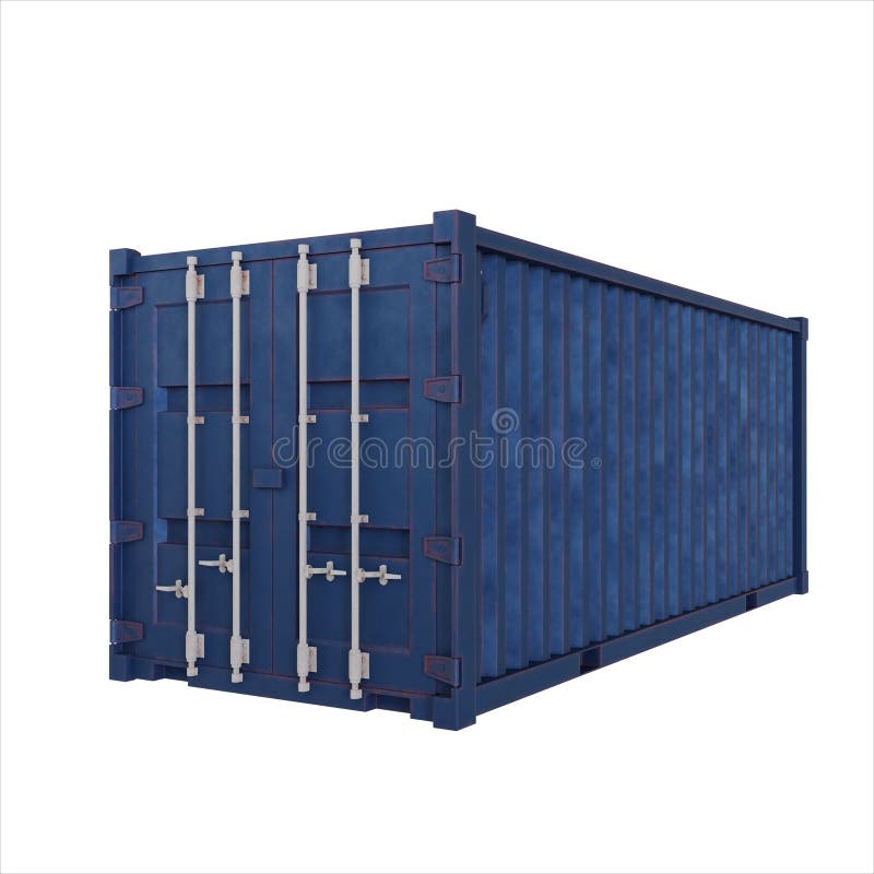 Red Delivery Cargo Container. Shipping Container. Realistic 3D Render ...