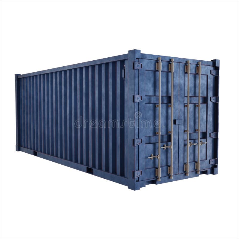 Red Delivery Cargo Container. Shipping Container. Realistic 3D Render ...