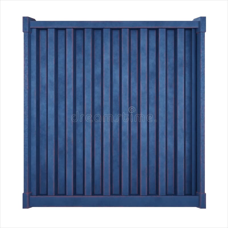 Blue Delivery Cargo Container. Shipping Container. Realistic 3D Render ...