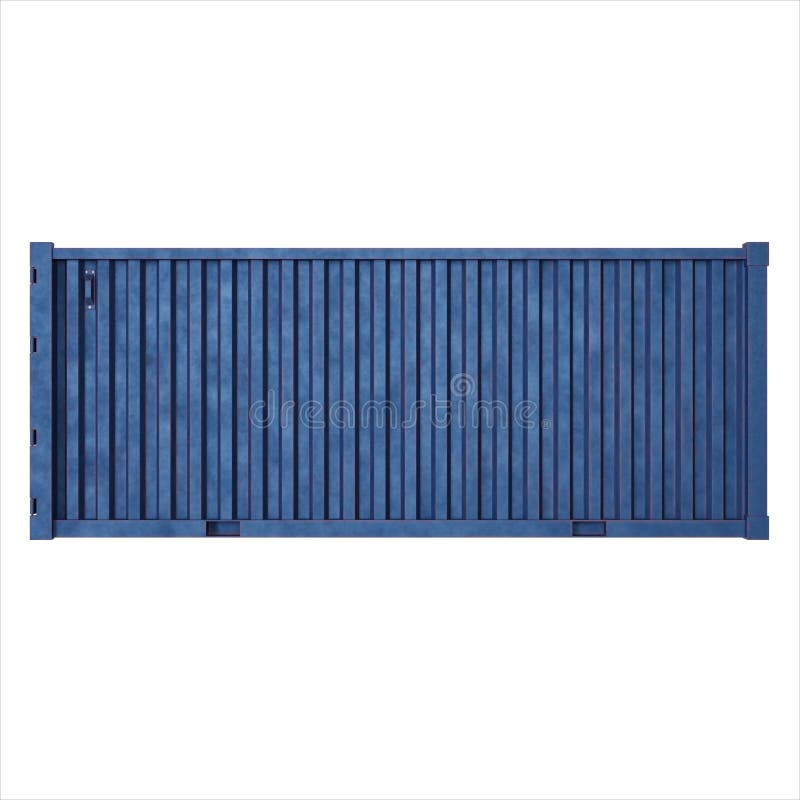 Blue Delivery Cargo Container. Shipping Container. Realistic 3D Render ...