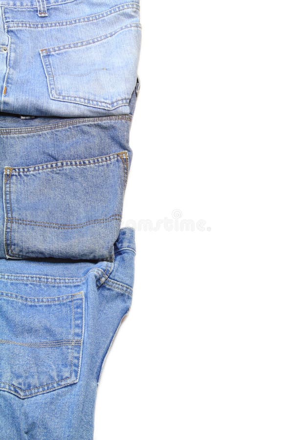 Blue Denim stock photo. Image of white, stack, pants - 24095490