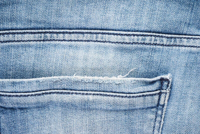 Blue Denim Back Pocket on Denim Pants, Old Jeans Stock Photo - Image of ...