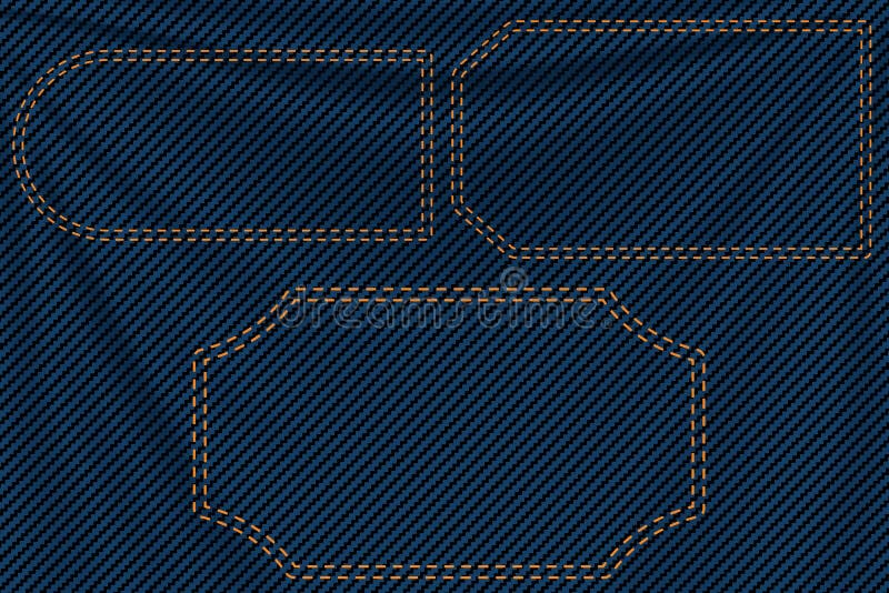 Blue Denim Background Labels Stock Vector - Illustration of apparel ...