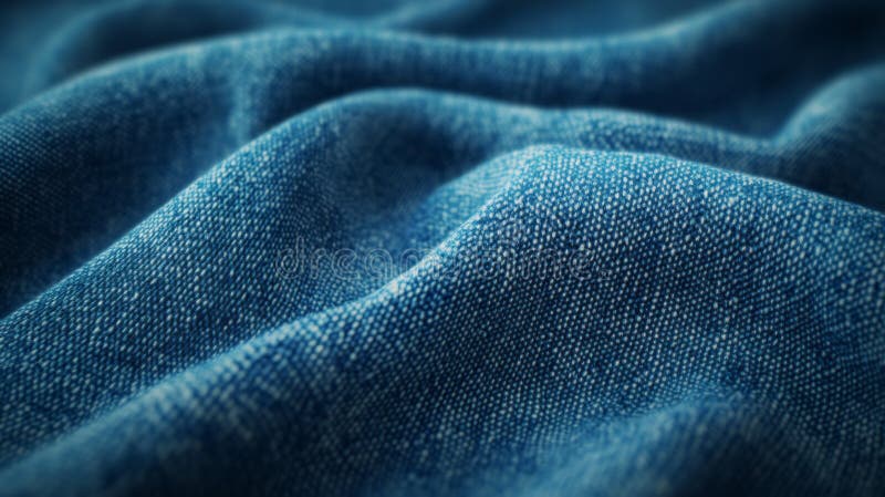 Blue Denim Fabric Texture Close Up Stock Illustration - Illustration of ...