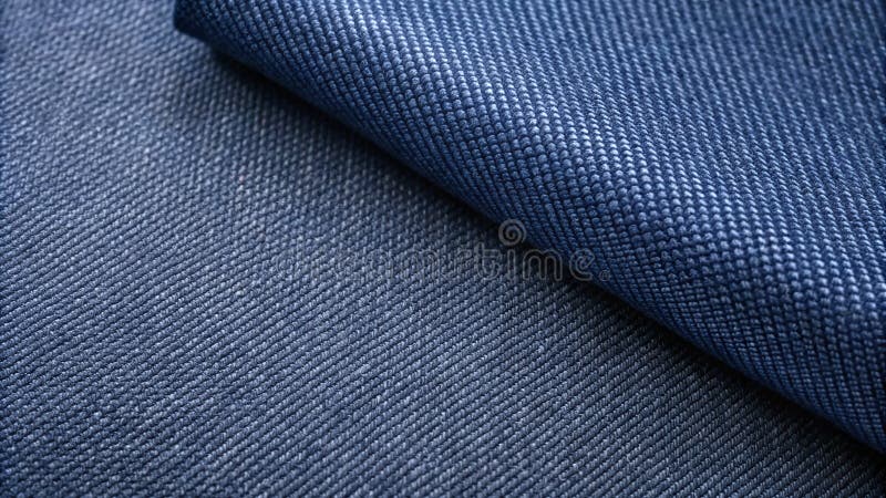Blue Denim Fabric Texture Close-Up Composition Stock Illustration ...