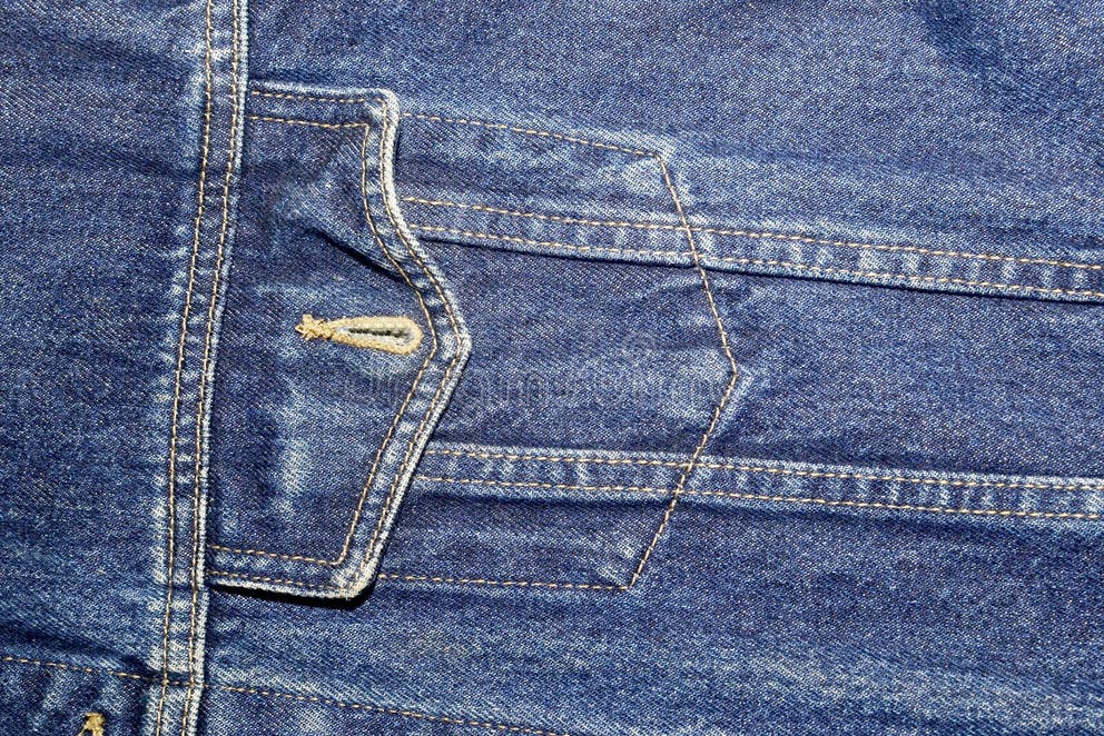 Front Pocket Denim Jacket Blue Design Stock Photo - Image of abstract ...