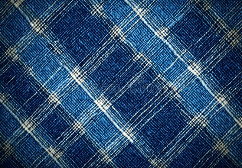 Blue Denim Plaid Fabric Texture Background Stock Illustration ...