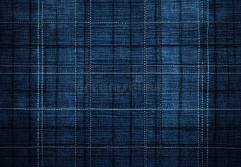 Blue Denim Plaid Fabric Texture Background Stock Illustration ...