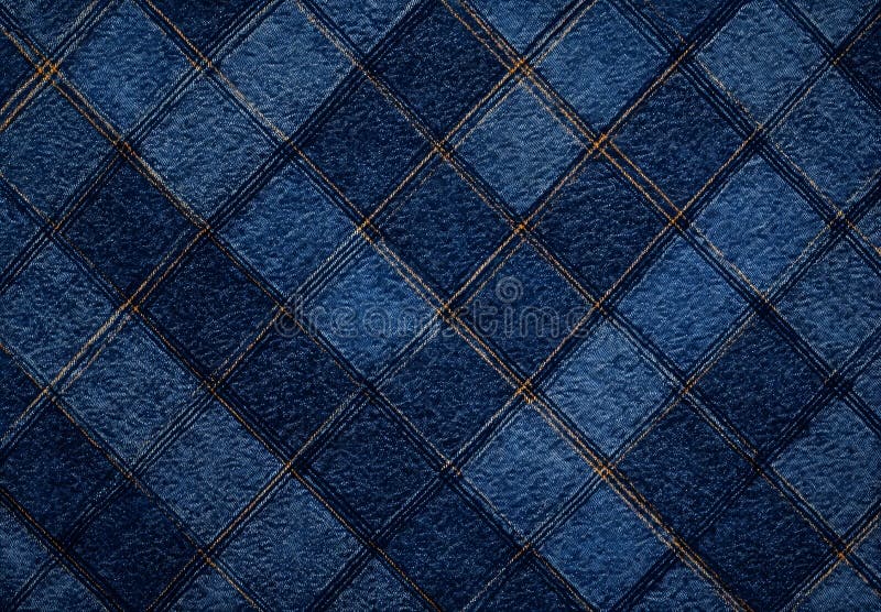 Blue Denim Plaid Texture Background Stock Illustration - Illustration ...