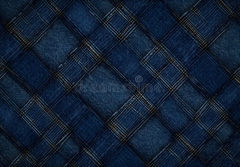 Blue Denim Plaid Texture Background Stock Illustration - Illustration ...