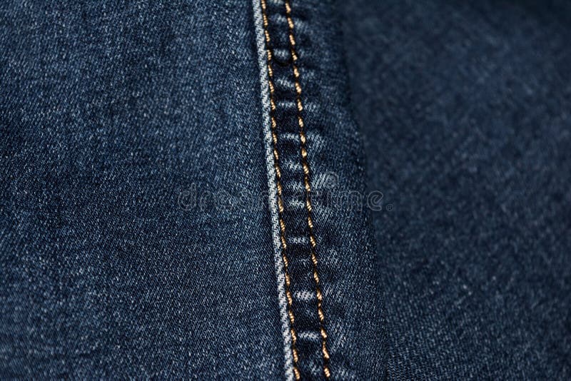 Blue denim with seam. stock photo. Image of model, detail - 78298856