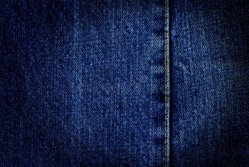 Denim Texture with Seam, Blue Jean Seam Inside. Stock Photo - Image of ...