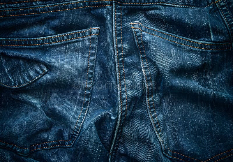 Blue Denim Texture Background with Back Pockets Stock Illustration ...