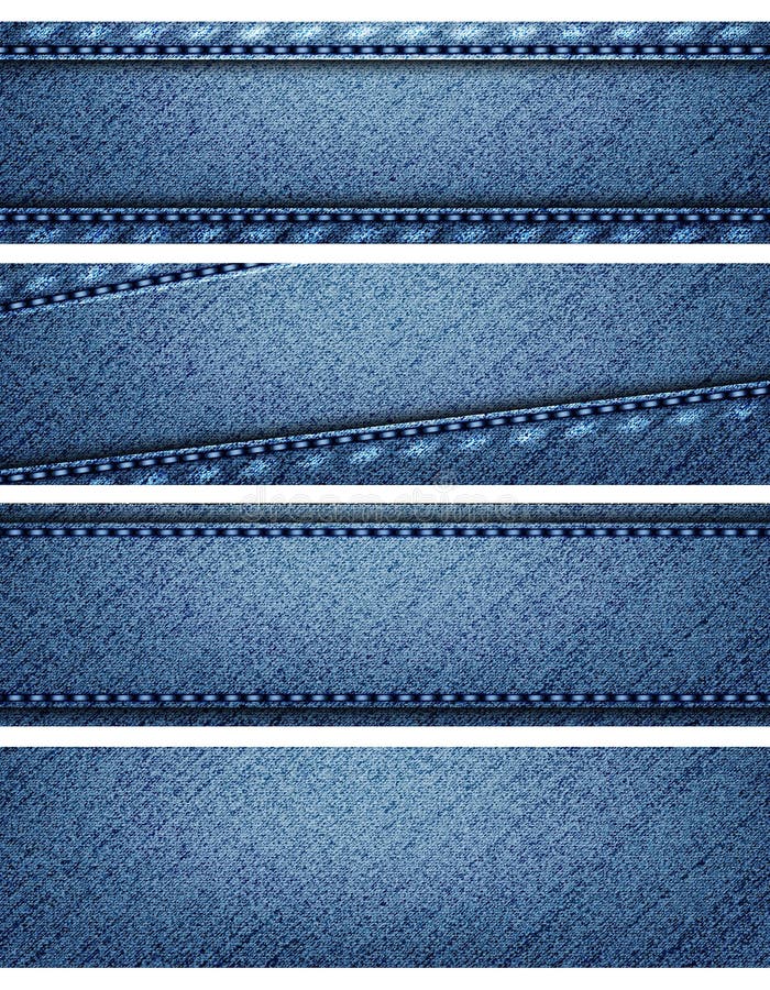 Blue denim texture headers stock vector. Illustration of footer - 36373072
