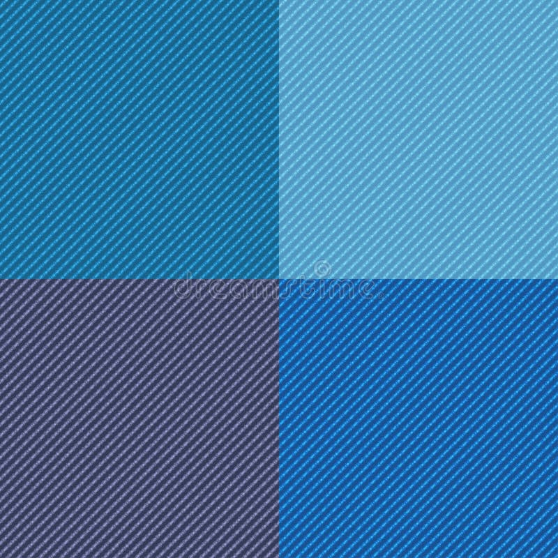 Blue Denim Textures in Set Seamless Pattern Stock Vector - Illustration ...