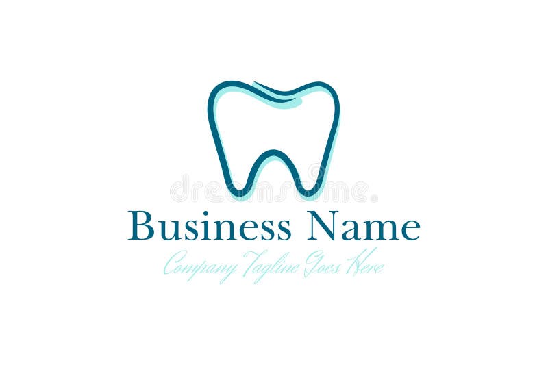 Blue Dentist or Dentistry Tooth Logo Design Stock Illustration ...