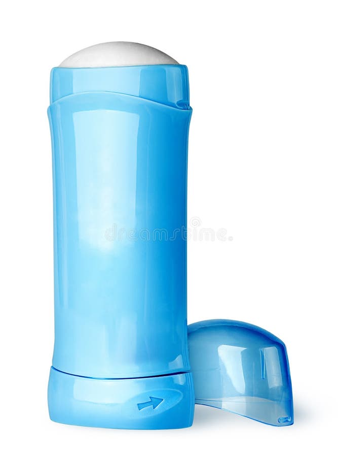 Blue Deodorant Container Cap Behind Stock Photo - Image of healthy ...