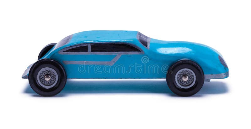 Blue Derby Car Side View stock photo. Image of view - 313049750