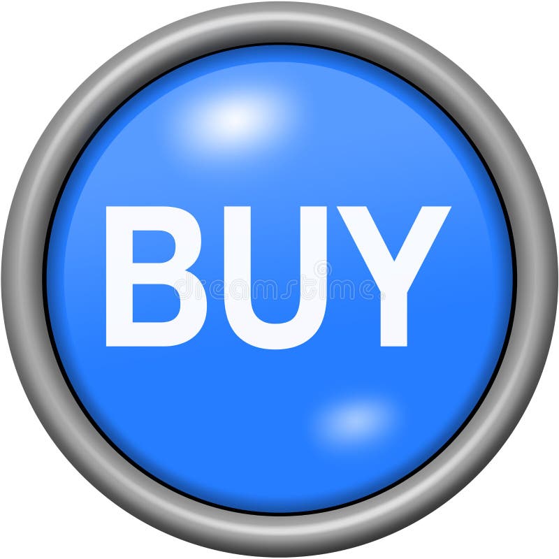 Blue Design Buy in Round 3D Button Stock Illustration - Illustration of ...