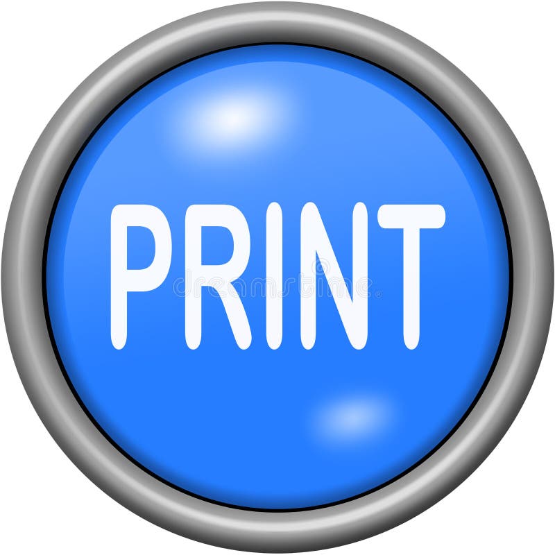 Blue Design Print in Round 3D Button Stock Illustration - Illustration ...