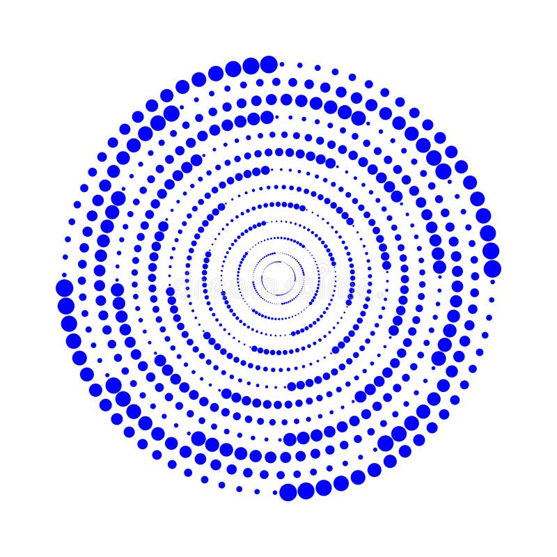 Design Spiral Dots Backdrop. Abstract Monochrome Background. Vector-art ...