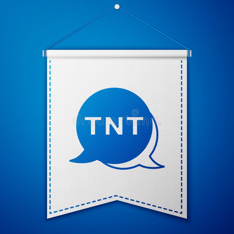 Blue Detonate Dynamite Bomb Stick Icon Isolated on Blue Background ...