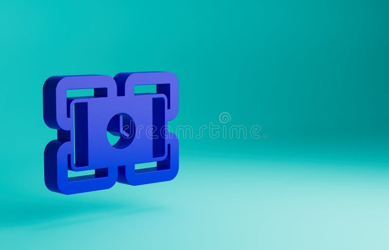 Blue Detonate Dynamite Bomb Stick and Timer Clock Icon Isolated on Blue ...