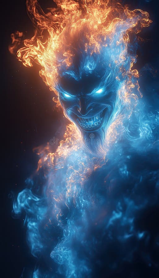 Blue Devil Character Illustration Mobile Smartphone Wallpaper ...