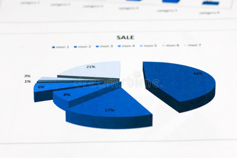 Blue Diagram on a Sheet of Paper, Analysis. Stock Image - Image of ...