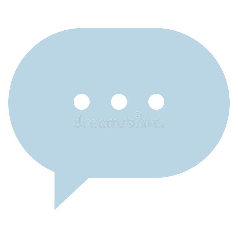 Blue Dialogue Icon. Flat Vector Illustration Isolated. Stock Vector ...