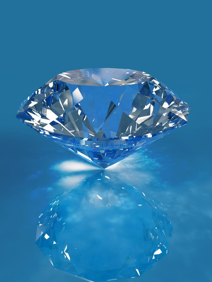 Blue diamond stock illustration. Illustration of blue - 2718530