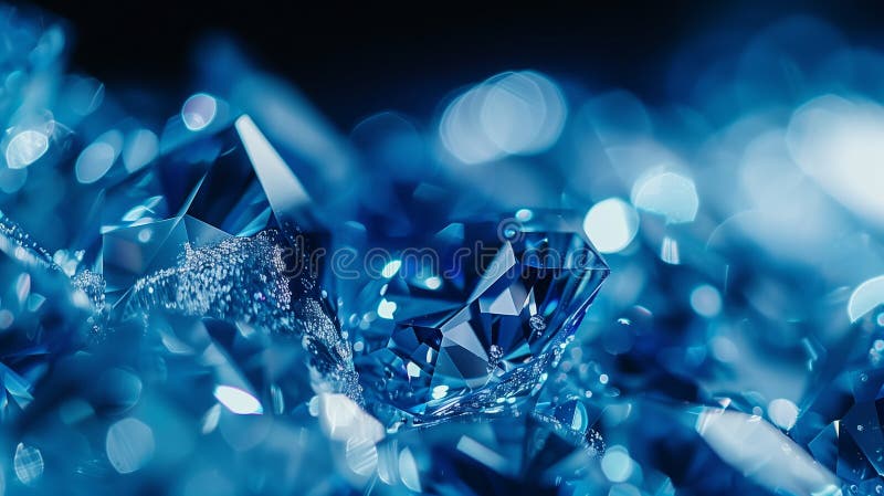 A Blue Diamond is on a Blue Background Stock Illustration ...