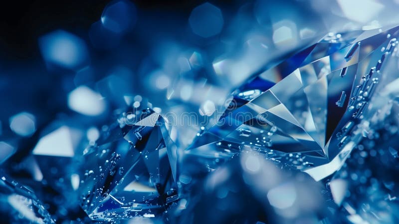 A Blue Diamond is on a Blue Background Stock Illustration ...