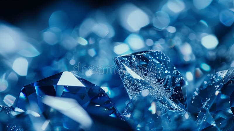 A Blue Diamond is on a Blue Background Stock Illustration ...