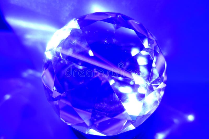 Blue diamond cut orb stock photo. Image of glaring, flare - 61674094