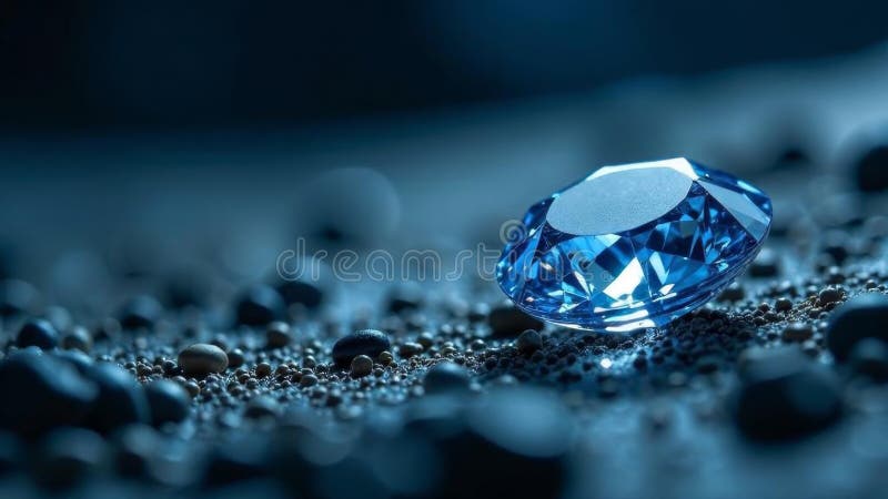 Blue Diamond on Dark Background Stock Photo - Image of brilliant ...
