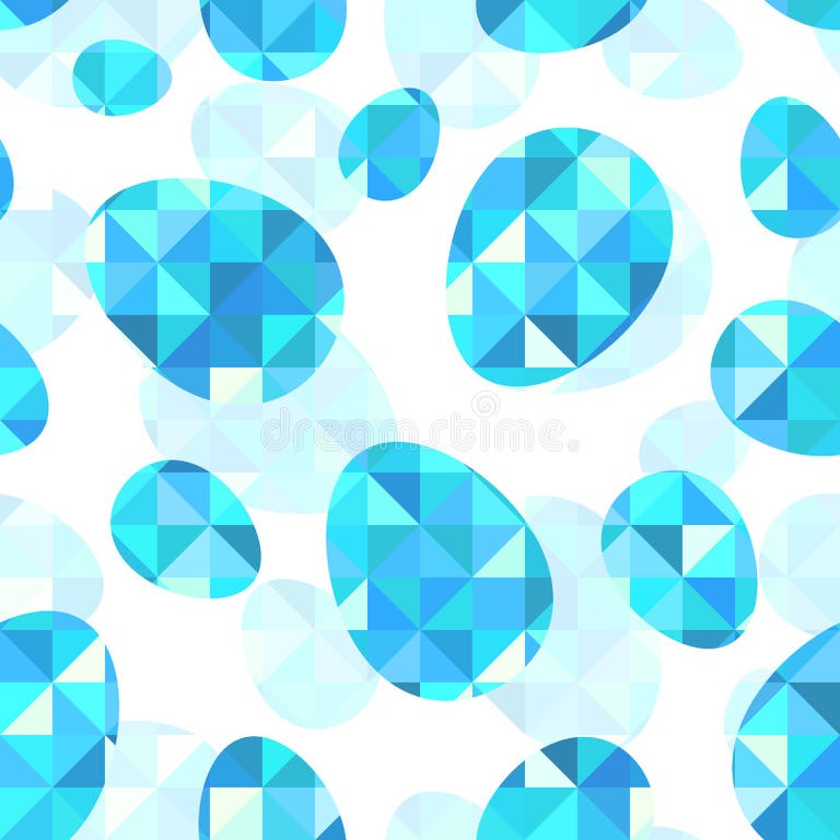 Blue Diamond Eggs Vector Seamless Pattern Stock Vector - Illustration ...