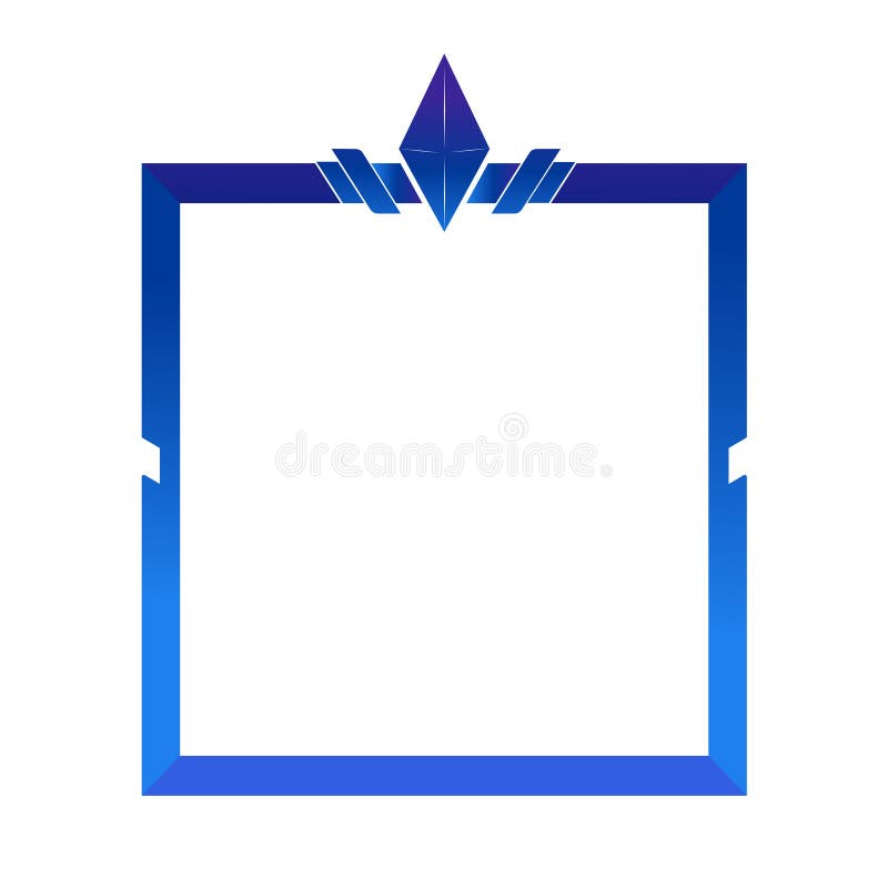 Blue Diamond Frame Flat Design Stock Vector - Illustration of style ...