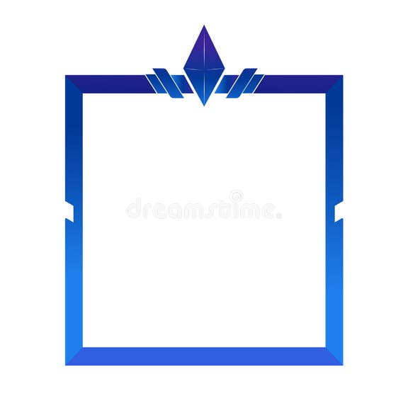 Blue Diamond Frame Flat Design Stock Vector - Illustration of style ...