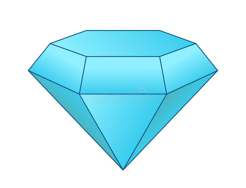 Blue Diamond Gemstone Vector Icon Stock Vector - Illustration of shape ...