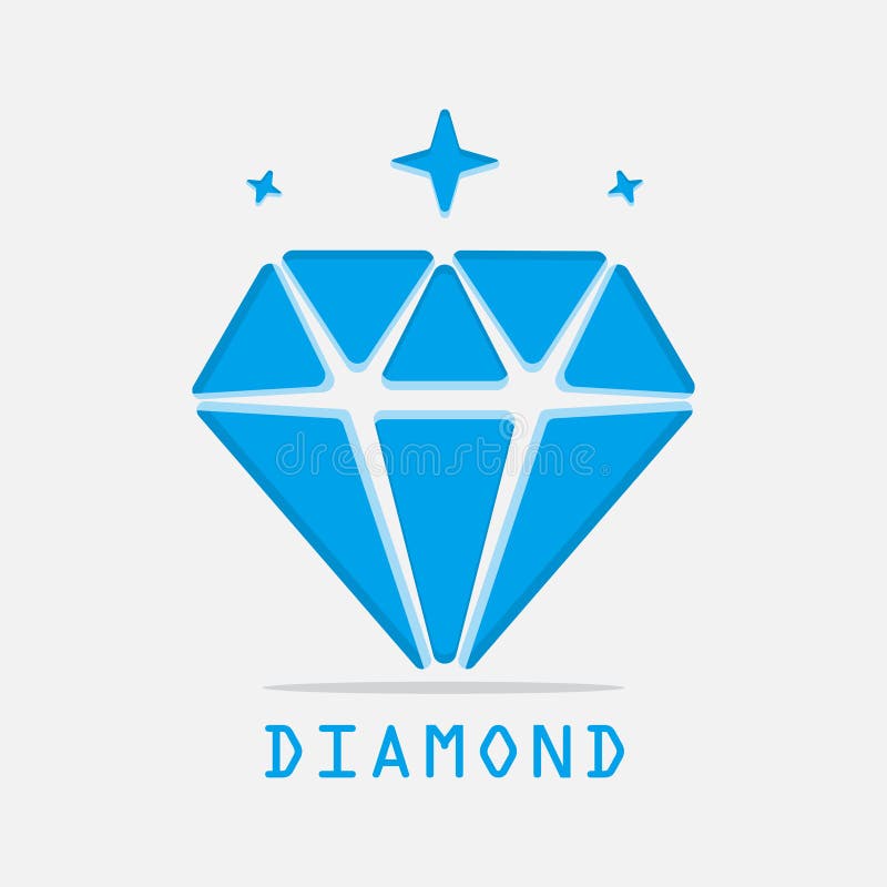 Epic Bue Diamond Logo Vector Stock Vector - Illustration of blue ...