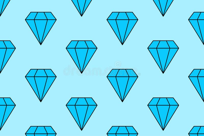 Blue Diamond Seamless Pattern. Vector Illustration Stock Vector ...