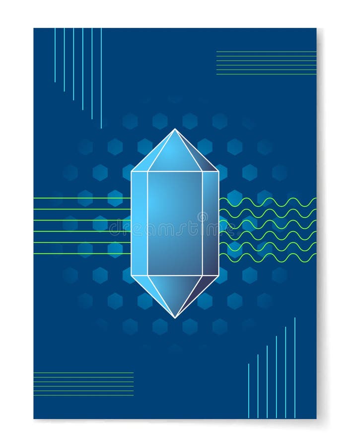 Blue Diamond Shape On Abstract Background Poster Stock Vector ...