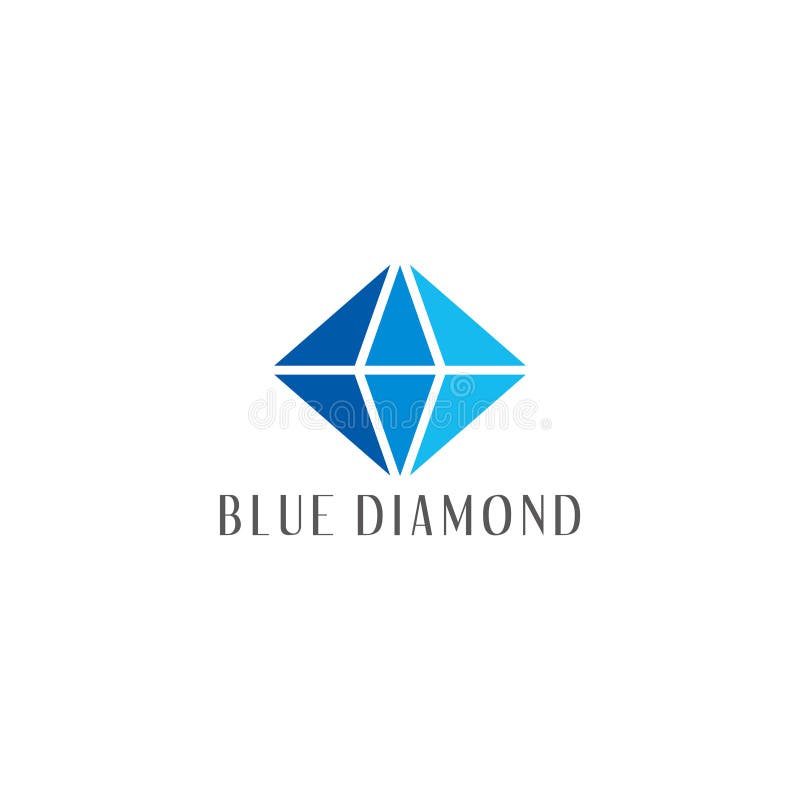 Blue Diamond Shape Gradient Geometric Logo Vector Stock Vector ...