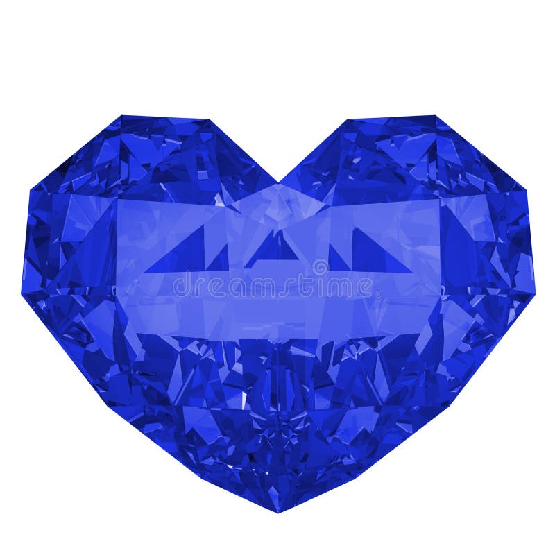 Blue heart diamond stock illustration. Illustration of background - 6083571