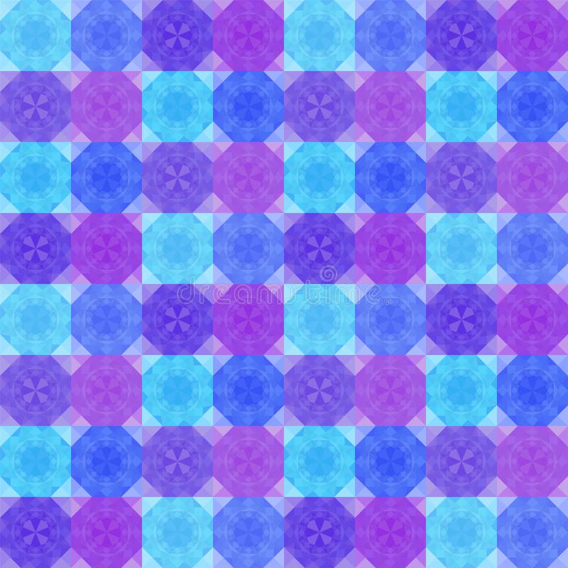 Blue Diamond Triangles Mosaic Background Stock Vector - Illustration of ...