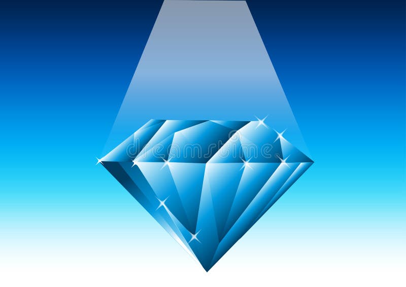Blue diamond - vector stock vector. Illustration of diamond - 2452032