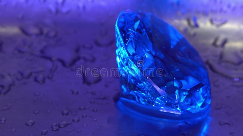 Diamond with Water Drops Splashing Stock Footage - Video of nature ...