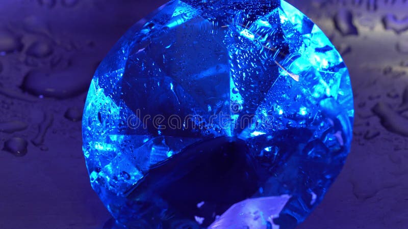 Diamond with Water Drops Splashing Stock Footage - Video of crystal ...