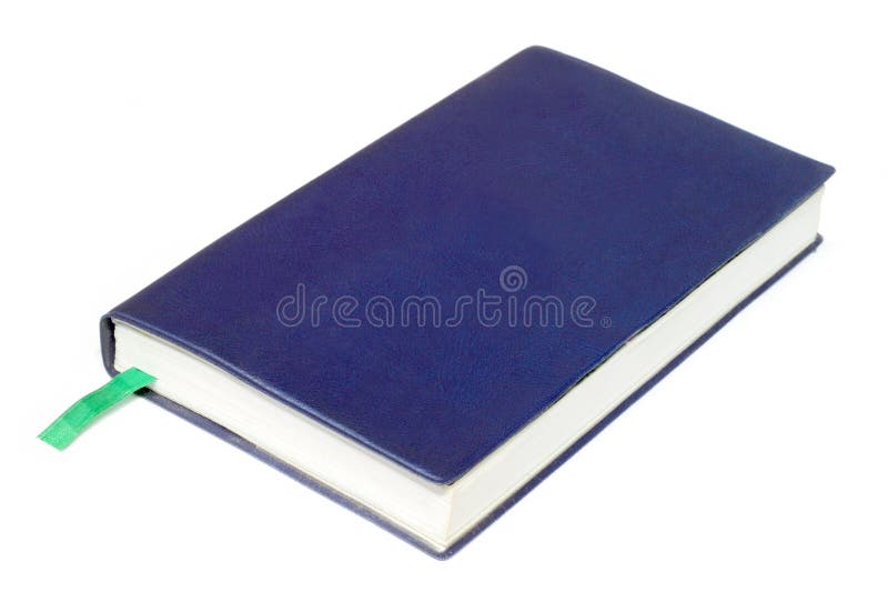 The Blue Diary Lies on a Light Background. on Has a White Pen and a ...